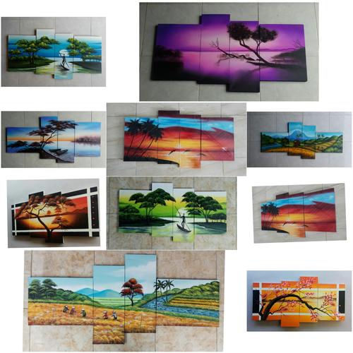 Jual lukisan panel pemandangan alam indah - Ungu - Kab. Gianyar - wayan ...