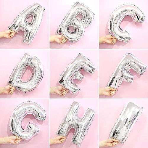 Jual Balon Foil Huruf & Angka Silver 40cm/Balon Huruf 16inch - Jakarta ...
