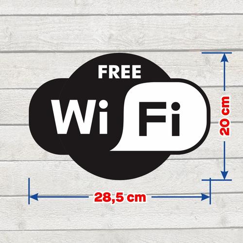 Jual Sticker Free Wi Fi label vinyl stiker sign wifi tahan air 28,5 x ...