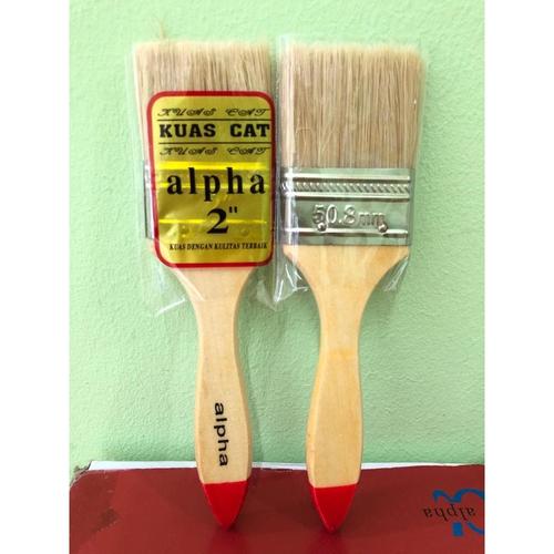 Jual KUAS CAT 2" INCI MERK ALPHA/KUAS CAT TEMBOK, KAYU dan BESI (Koas ...