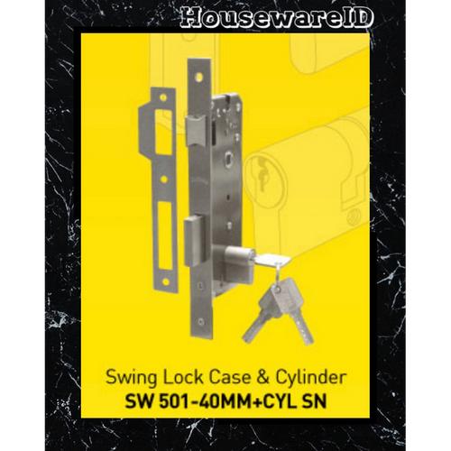 Jual Paket Lockcase dan Cylinder Unikey SW501-40mm+CYL, lock case ...