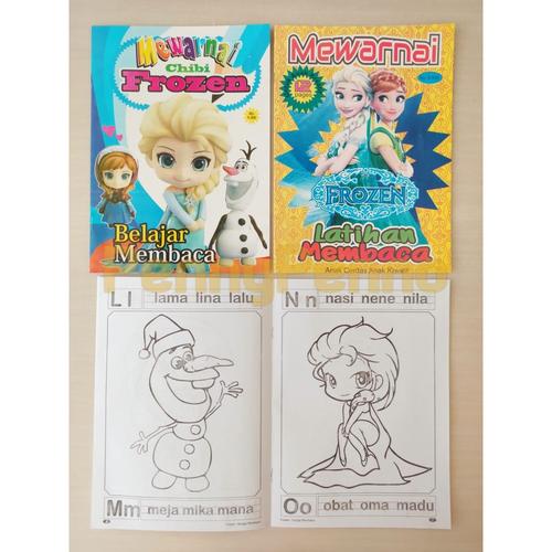 Jual Buku Mewarnai Frozen sambil belajar Menulis Abjad (Uk 28,5cm X ...