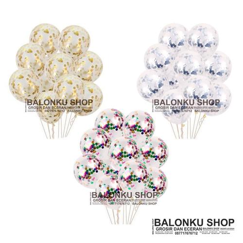 Jual Balon isi Confetti / Balon Confetti / Balon Transparan Confetti ...