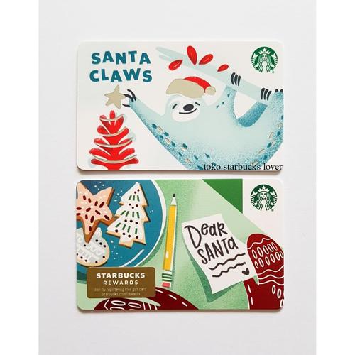 Jual Starbucks Card US Holiday series 2019 - Santa Claws set 2 kartu ...