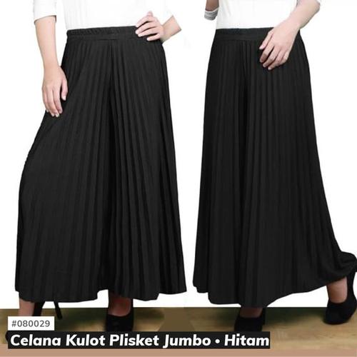 Jual celana kulot plisket jumbo - Hitam, All Size - Kab. Indramayu ...