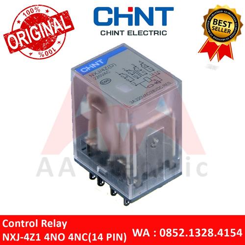 Jual relay NXJ-AC220V-4Z1/ NXJ4Z1 220V AC 14 PIN CHINT - Jakarta Pusat ...