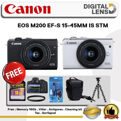 Jual CANON EOS M200 EF-S 15-45MM IS STM - KAMERA CANON EOS M200 - B ...