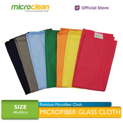 Jual MICROCLEAN Microfiber Glass Cloth / Kain Lap Kaca 40x40cm [Soft Blue] - Warna bebas, 40x40 ...