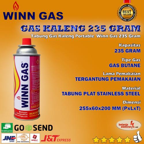 Jual Tabung Gas Kaleng Portable Winn Gas 235 Gr - Jakarta Barat ...