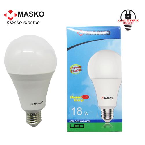 Jual MASKO LED A60 E27 Lampu Putih / Warmwhite 18W 18 Watt W Bohlam ...