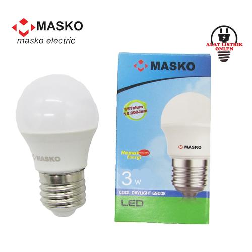 Jual MASKO LED G45 E27 Lampu Putih / Kuning 3W 3 Watt 3Watt W Bohlam ...