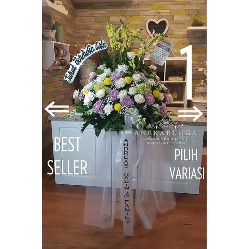 Jual Standing Flower Besi Karangan Bunga Fresh Asli Duka Cita ...
