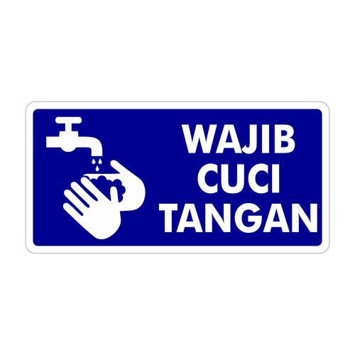 Jual Sign AKB Wajib Cuci Tangan - 30cm x 15cm - Akrilik/ Acrylic - Kota ...
