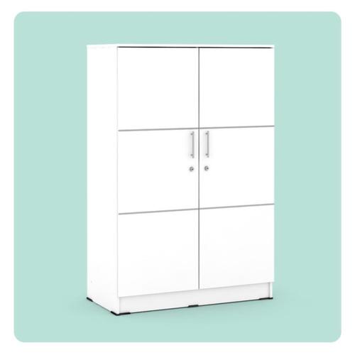 Jual Lemari pakaian anak 2 pintu lemari baju baby locker Alba putih ...