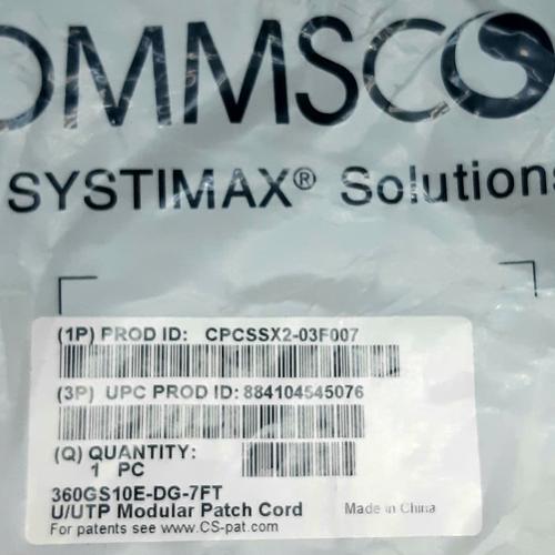 Jual Systimax Patch Cord 7Ft Cat 6A Grey Patch Cable Kabel Lan Cat6a ...