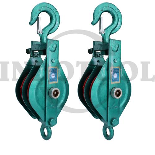 Jual PULLEY BLOCK DOUBLE SHEAVE WITH HOOK 3 ", 0.5T ROHA - Kota ...