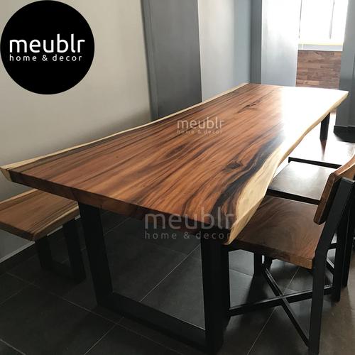 Jual Meja Makan Dinning Table Lebar 70cm Kayu Solid Tanpa Sambungan ...