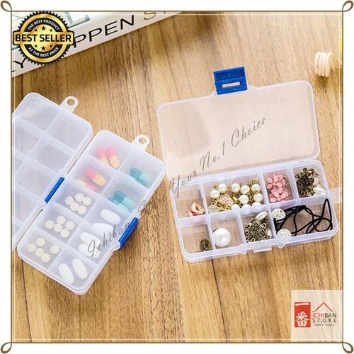 Jual Kotak Obat 10 Sekat / Kotak Perhiasan Aksesoris / Medicine Box ...