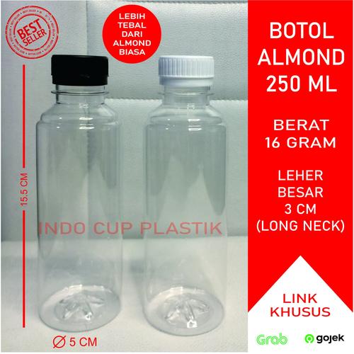 Jual Botol Almond 250 ml - Botol Plastik 250 ml LONG NECK (16gr) - Biru ...