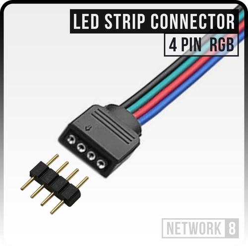Jual KONEKTOR LED STRIP 4 PIN SOCKET CONNECTOR RGB SOKET DENGAN PIN ...