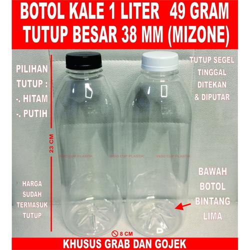 Jual Botol Kale 1 Liter - Botol Plastik 1 Liter - Botol 1 Liter - Hitam ...