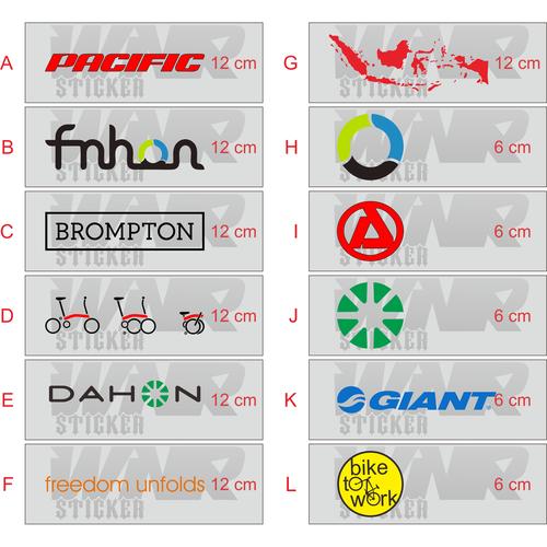 Jual PROMO STICKER SEPEDA BROMTON DAHON FNHON PETA INDONESIA - LOGO ...