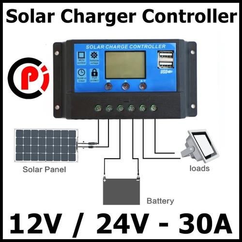 Jual Solar Panel Charger Controller Panel Surya 30A 12V 24V Control ...