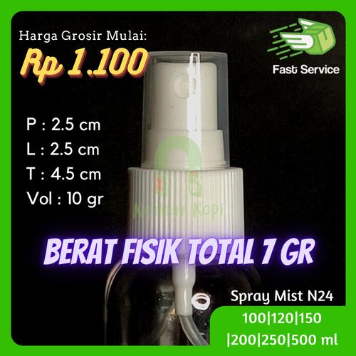 Jual TUTUP BOTOL SPRAY MIST BODY BUKAN PUMPLOTION NECK24 -100|120|150 ...