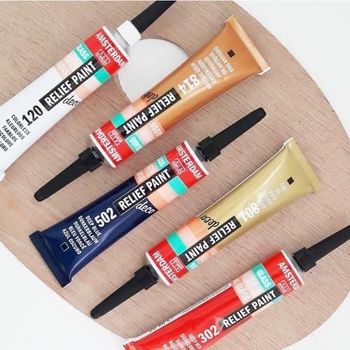 Jual Royal Talens Amsterdam Relief Paint /20ml - Deep Blue - Kota ...