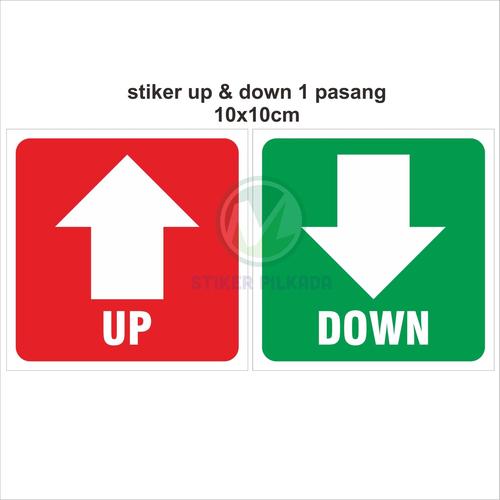 Jual stiker vinyl up & down 1 pasang 10x10cm - Kota Tangerang Selatan ...