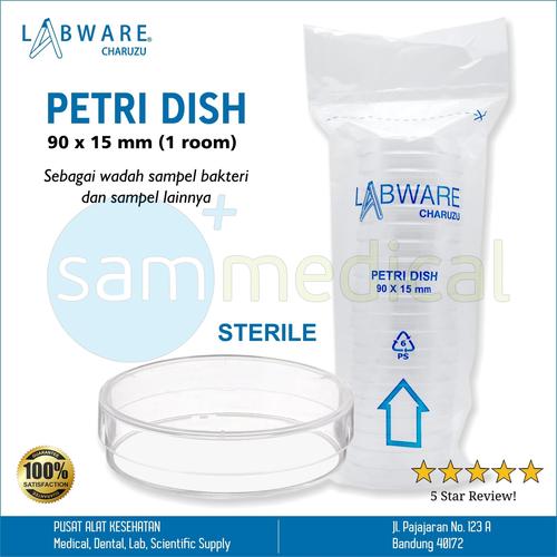 Jual Cawan Petri plastik / Petri Dish Disposable 90x15mm STERIL @20 PCS ...