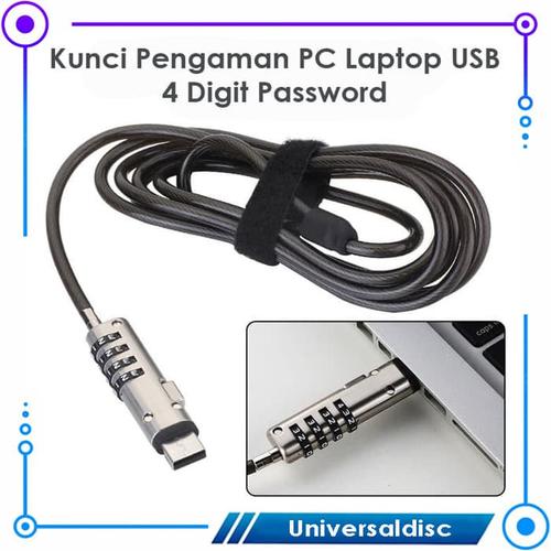 Jual Kunci Pengaman Laptop USB 4 Digit Password Untuk Pc Laptop ...