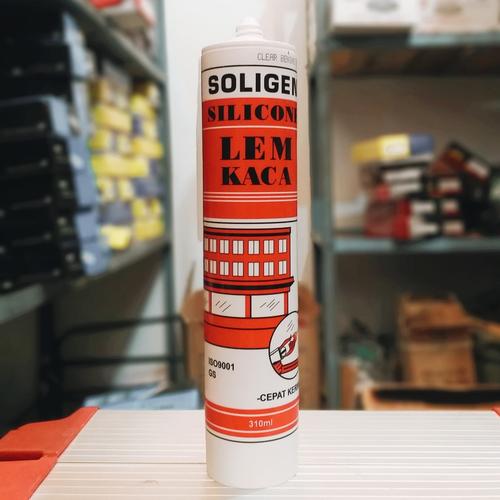 Jual Lem Kaca / Lem Kaca Sealant Botol 300 ml / Lem Kaca Soligen 300 ml ...