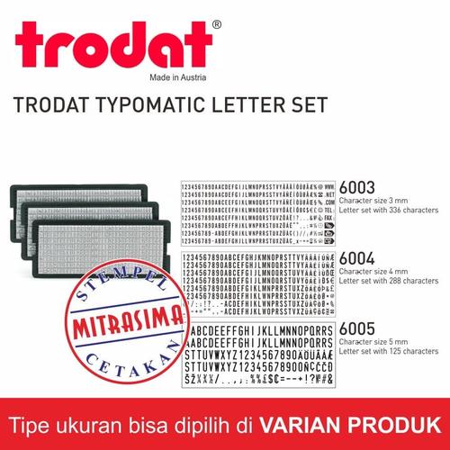 Jual Huruf dan angka untuk stempel typo Trodat 4911 - 6003 - 3mm ...