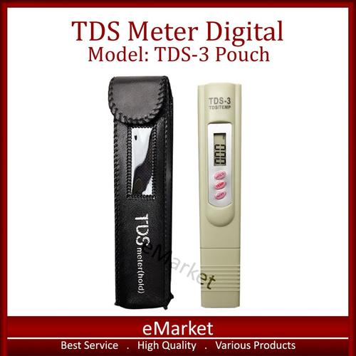 Jual TDS Meter Digital TDS-3 Pouch / Alat Ukur Hidroponik / PPM Nutrisi ...