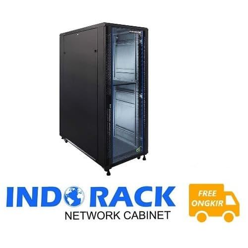 Jual INDORACK Close Rack IR8012G 19" 12U Depth 800mm (Glass Door ...