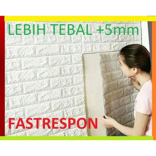 Jual WALLPAPER DINDING 3D BRICK FOAM WHITE BATU BATA PUTIH - Kota Bogor ...