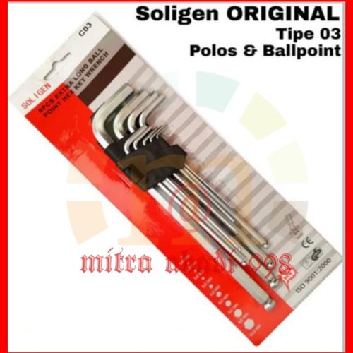 Jual KUNCI L SET SOLIGEN Type C03 model Segi & Ballpoint - Jakarta ...
