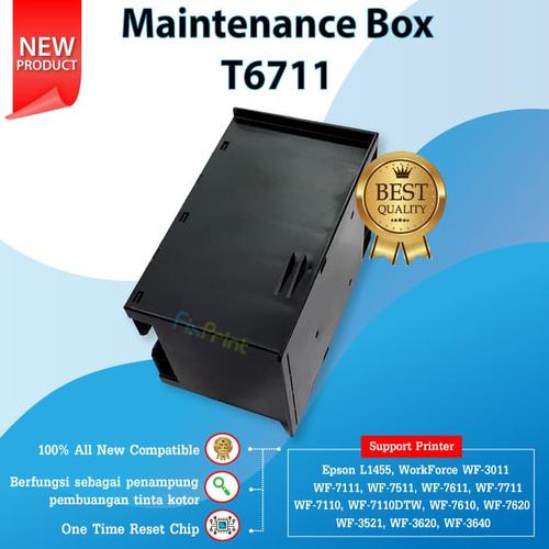 Jual Maintenance Box L1455 T6711 PXMB3 Original Epson WF3521 7611 7511 ...