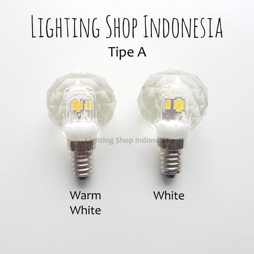 Jual Lampu Bohlam Crystal Cylinder LED Fiting E14 White / Warm White ...