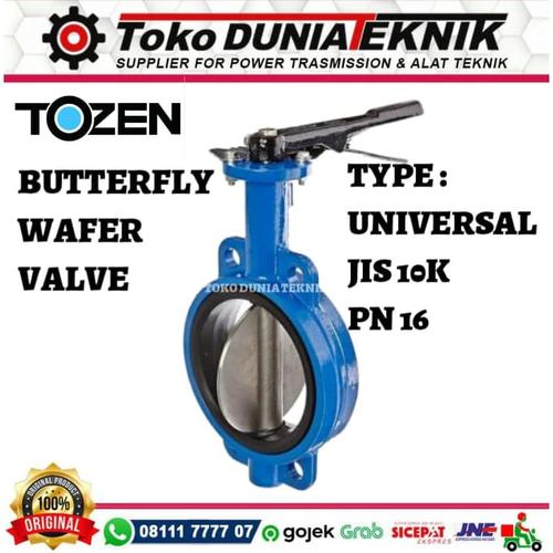 Jual Tozen Butterfly Valve 3 " JIS 10K Body Cast Iron Disc SS 304 Lever ...