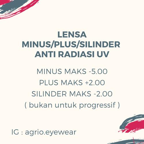 Jual Lensa Kacamata Minus Anti Radiasi UV Sinar Matahari - Jakarta Pusat - Agrio Eyewear | Tokopedia