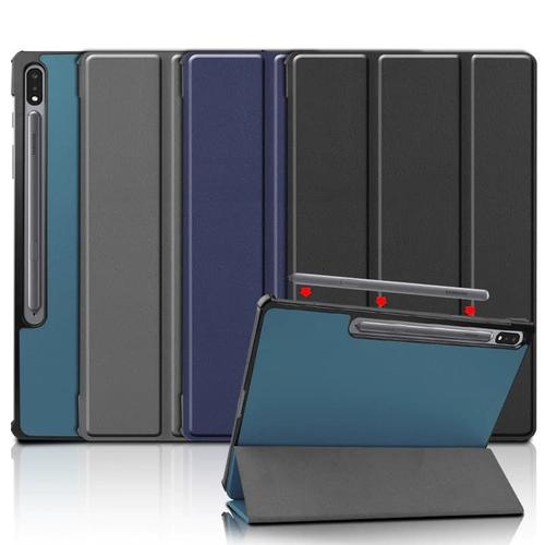 Jual [PaHe] Samsung Galaxy Tab S7 Smart Case dan 3D Tempered Glass ...