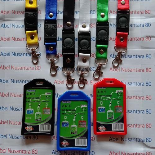 Jual Paket Casing ID Card Karet 1 Sisi dengan Tali Kait 2cm Stofer ...