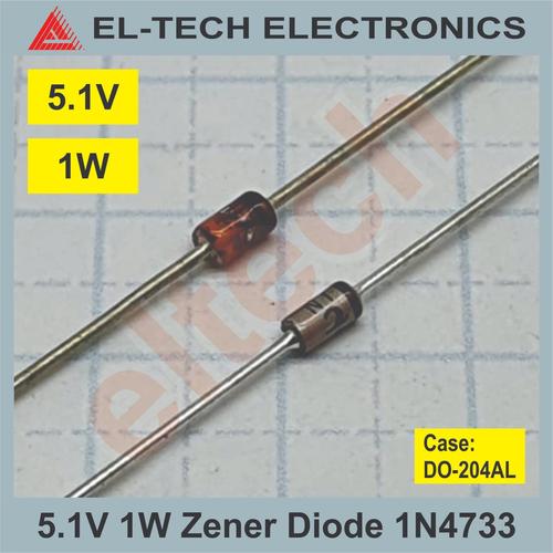 Jual 5.1V 5V1 1N4733 Zener Diode 1W 1 Watt 1Watt - Kota Surabaya - ELTECH online | Tokopedia