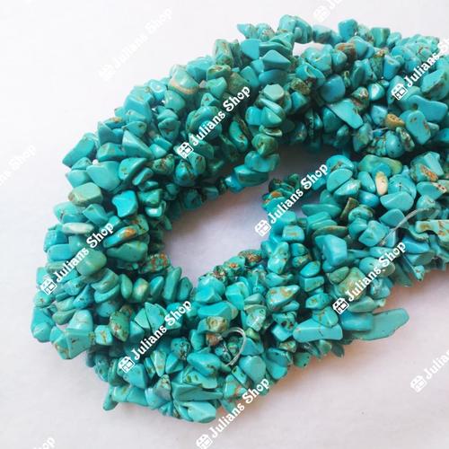 Jual Manik Batu Alam Pecah Turquoise Blue - Panjang 80+cm - Kab. Sleman ...