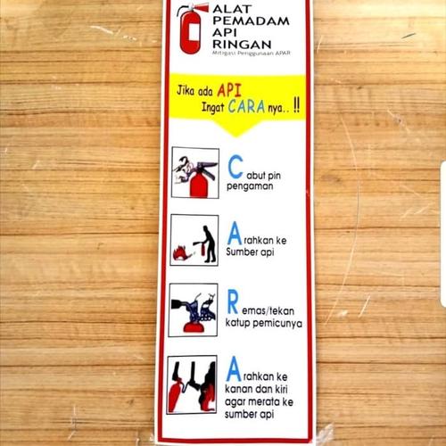 Jual STICKER CARA PENGGUNAAN APAR UK 30X10CM SIGN K3 RAMBU PEMADAM ...