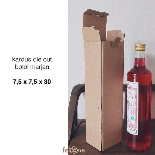 Jual Kardus Packing Botol Die Cut 7.5x7.5x29 Botol Marjan 600 ml - Kab ...