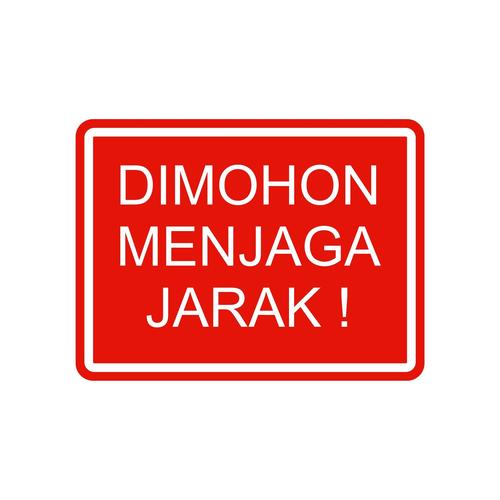 Jual RAMBU PLANG MOHON JAGA JARAK 15CM X 20CM AKRILIK - Kota Bandung ...