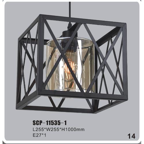 Jual LAMPU GANTUNG INDUSTRIAL 1 LAMPU BESI HITAM + GLASS - Jakarta ...